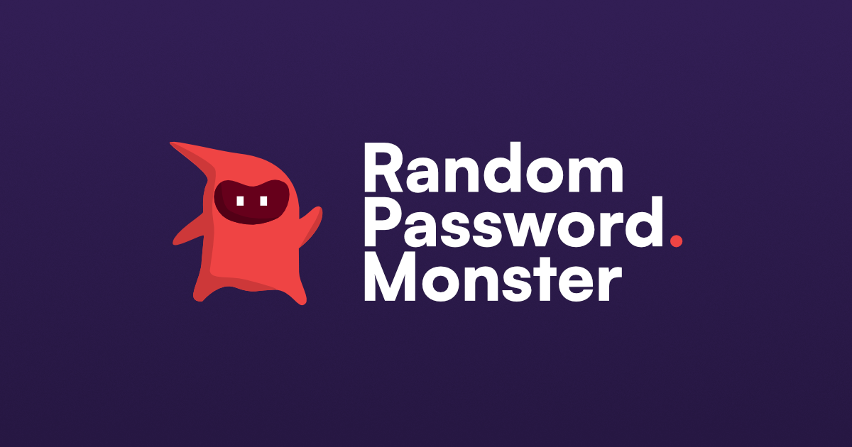 Random Password Monster Random Password Monster
